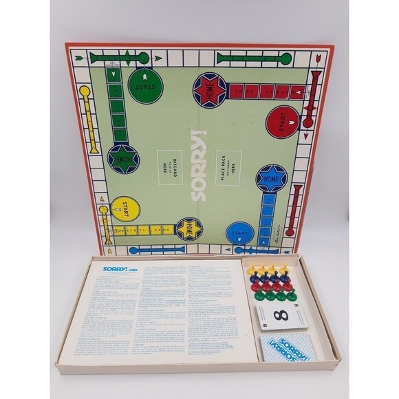 Sorry | Games | Vintage 972 Sorry Board Game Original 10 Complete ...